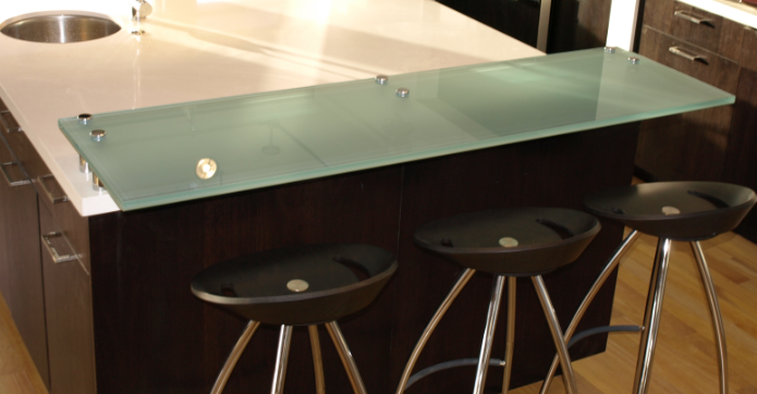 Kitchen counter top Glass breakfast Bar in contemporary glass quality ...