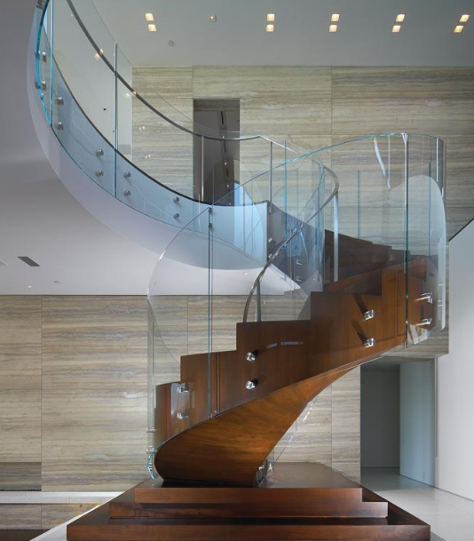 Curved Glass Ireland Curved staircase glass made to measure in Ireland ...